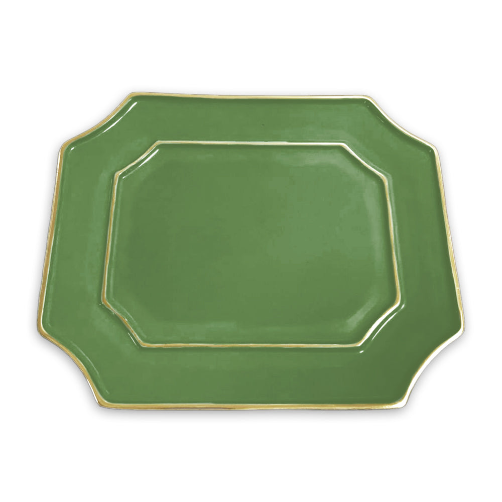 ENCANTO Lucca Medium Rectangular Tray (Leaf Green)