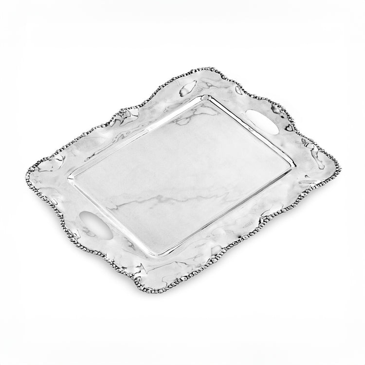 ORGANIC PEARL Kristi Medium Rectangular Tray with Handles